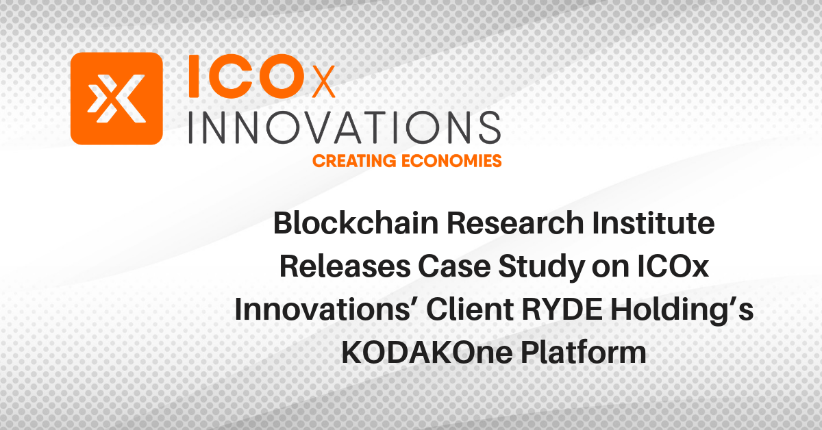 Blockchain Research Institute Releases Case Study on ICOx Innovations ...