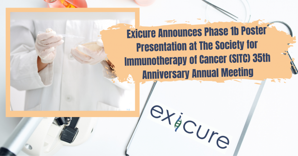 Exicure Announces Phase 1b Poster Presentation at The Society for ...