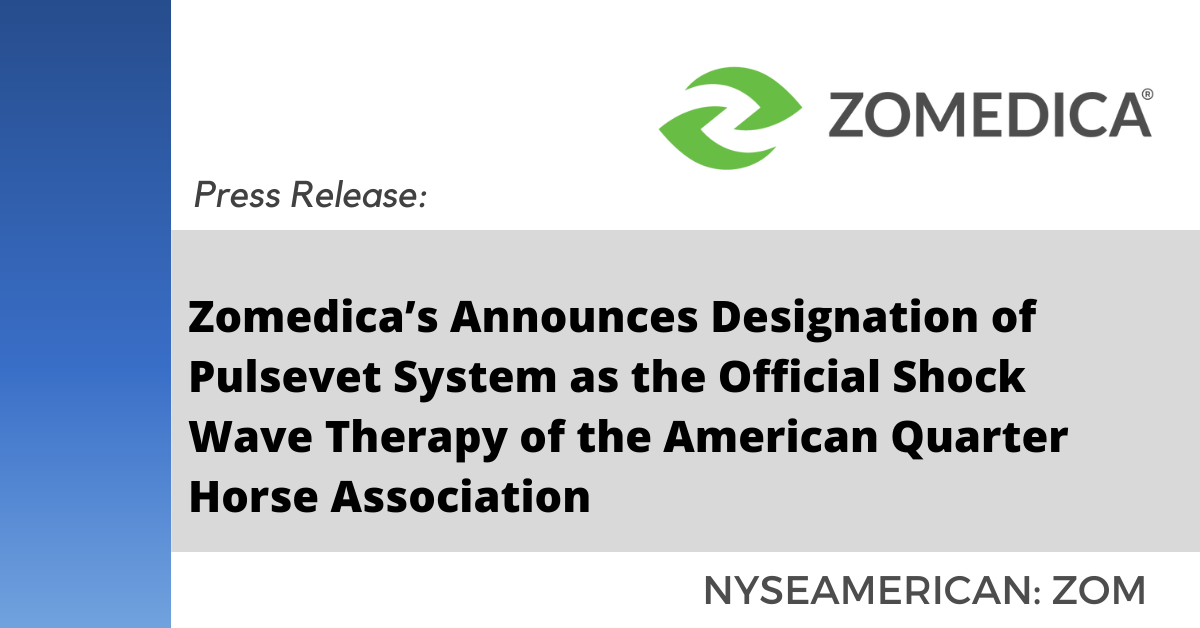 Zomedica's Announces Designation of Pulsevet System as the Official ...