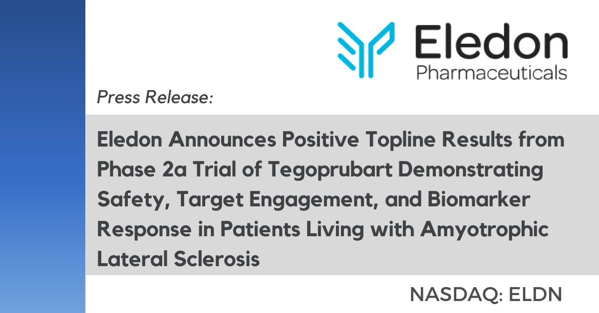 Eledon Announces Positive Topline Results from Phase 2a Trial of ...